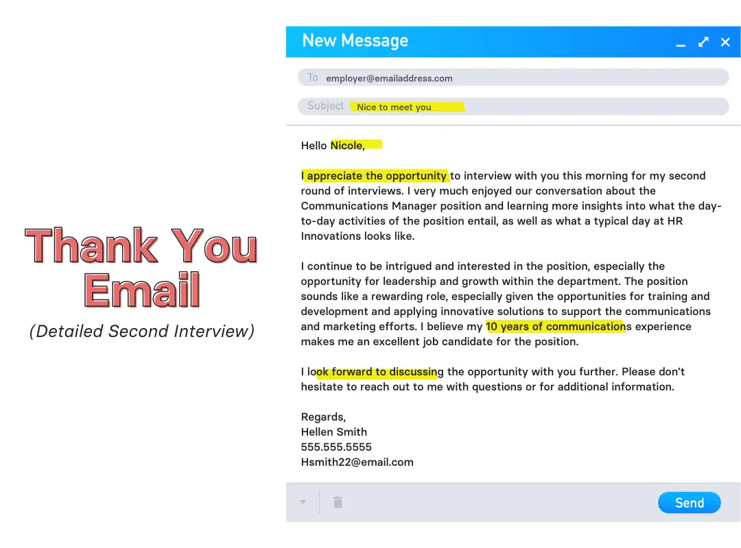 How To Write Thank You Emails After Interviews To Stay Connected 7
